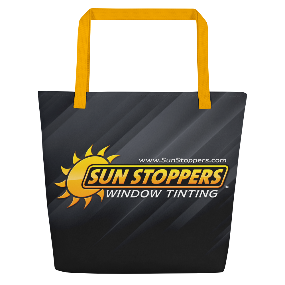 Large Beach Tote with pocket - Dark Version | Sun Stoppers Dealer Store